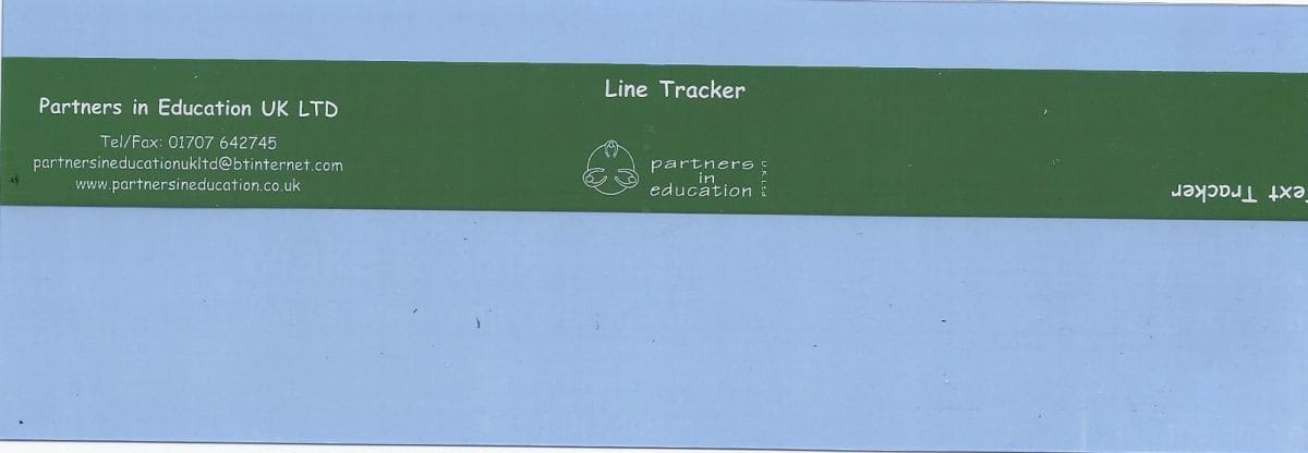 Reading ruler overlay blue - Partners in Education