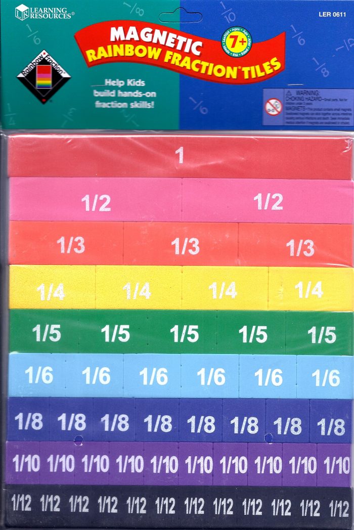 Magnetic rainbow fraction tiles - Partners in Education